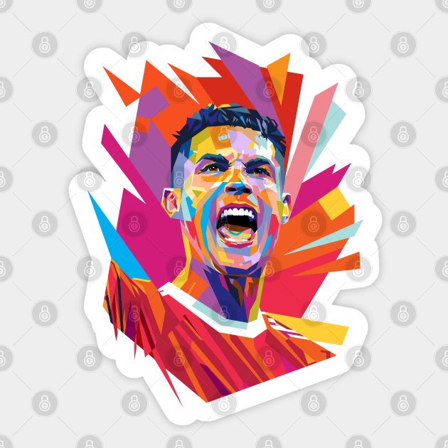 Cristiano Ronaldo Pop Art WPAP #1 - Cristiano Ronaldo - Sticker | TeePublic Cristiano Ronaldo Pop Art WPAP #1 - Cristiano Ronaldo - Sticker | TeePublic
